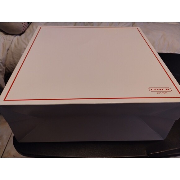 Coach | Holiday | Coach New Authentic White Red Gift Box 4 X 14 X 55 ...
